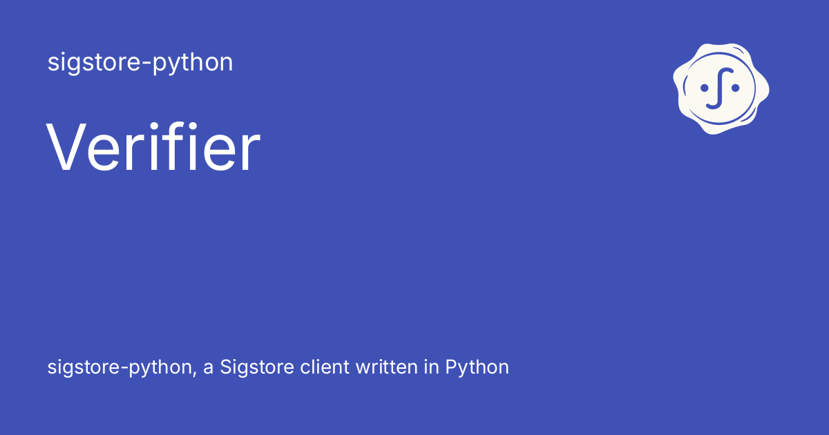 Verifier - sigstore-python